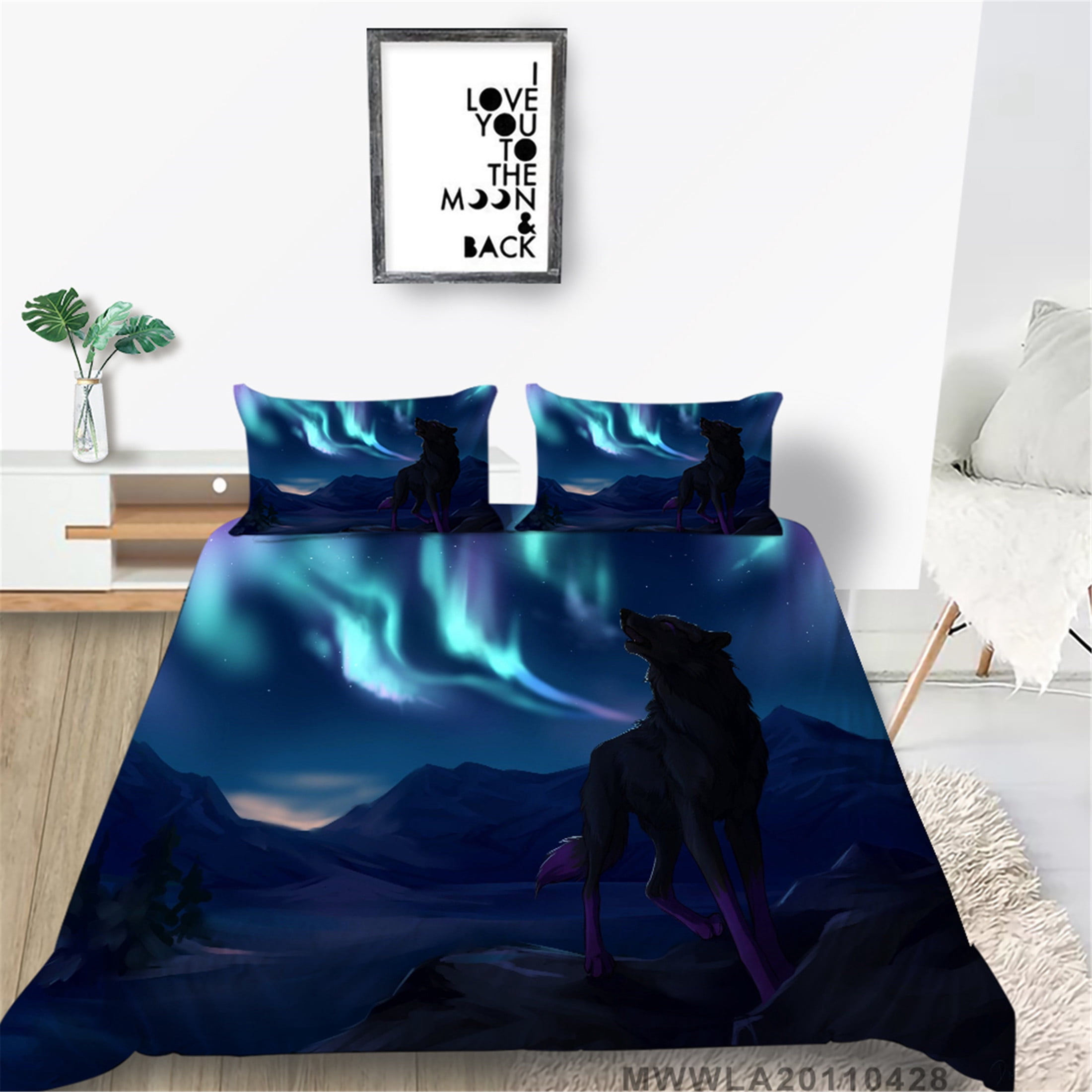 3D Wolf Printed Duvet Cover Set Vintage Home Bedclothes Fashionable ...