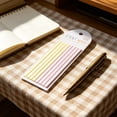 Lunxisen 1 Pcs Thin Striped Sticky Notes Set Transparent Aesthetic Key ...