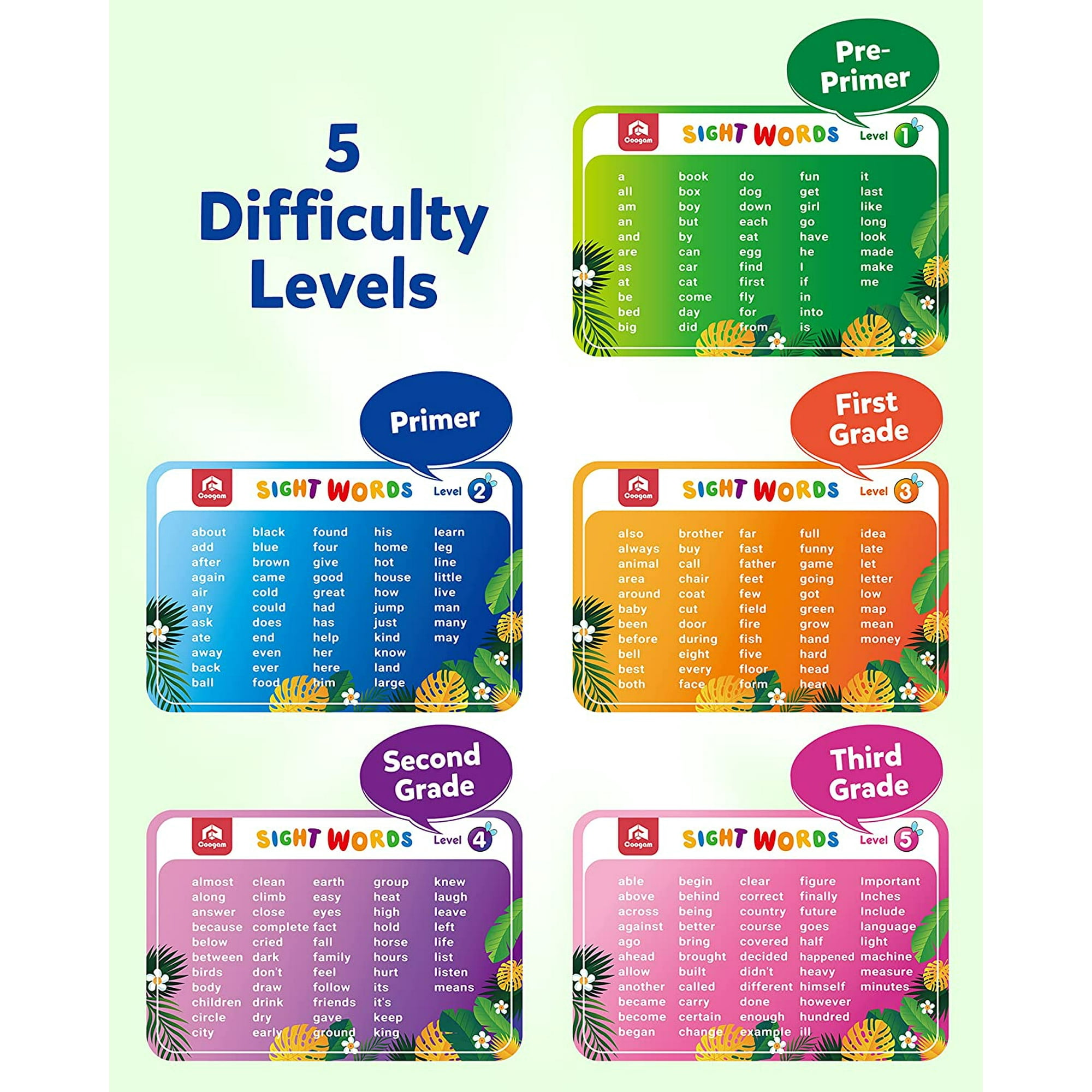 Phonics Flash Cards Sight Word Swat A Sight Words Game - , Board Games ...