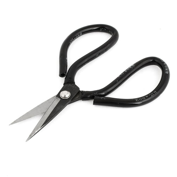 Straight Blade Plastic Coated Handle Black Gray Scissors Cutter ...