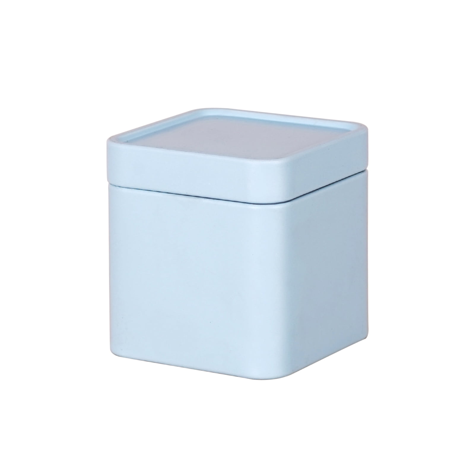 Sturdy Iron Storage Bin with Lid Dustproof Mini Tea Bucket for ...