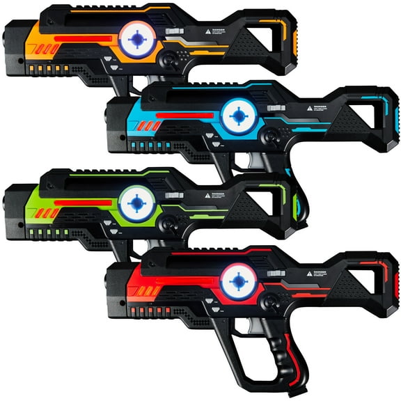 Squad Hero Rechargeable Laser Tag Set, 4 Pack, Infrared Guns with Vests ...
