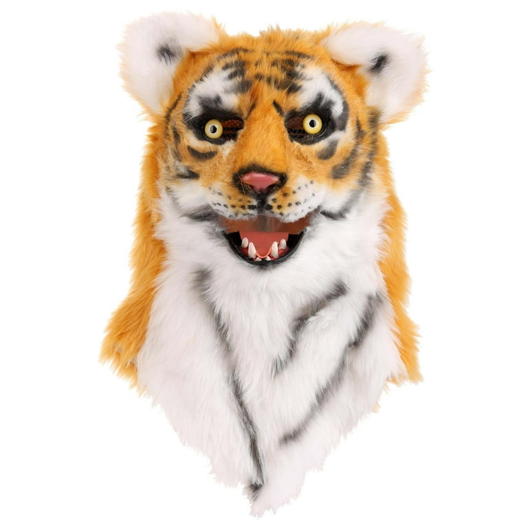 Realistic White Tiger Mask