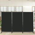 UBesGoo 3 Panel Folding Privacy Screen Room Divider with Plastic Foot ...