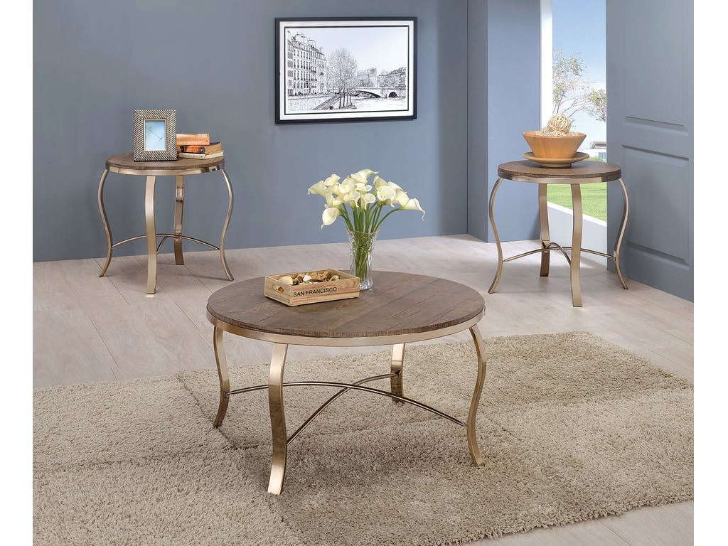 Wicklow Transitional 3 PIECE TABLE SET, CHAMPAGNE - Walmart.com ...