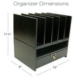 Excello Desk Organizer - Black - PAPER OFFICE SUPPLIES, DESKTOP ORGANIZATION, Wood Letter Tray ...