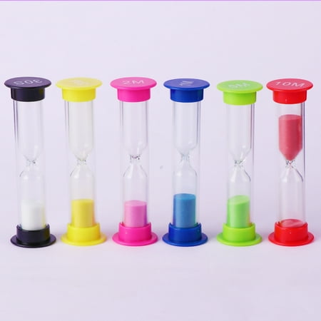 Hourglass Timer 6 Pieces, Hourglasses Colorful Hourglass Set Hourglass ...