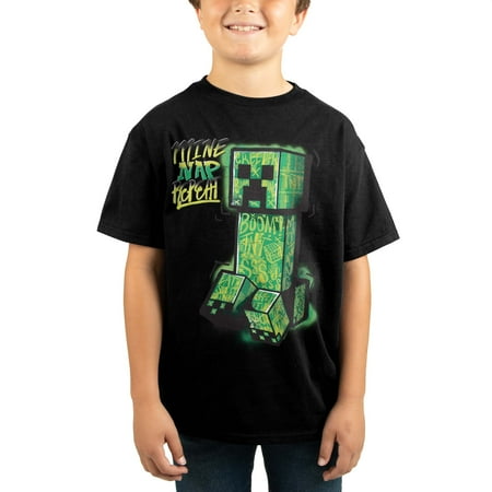 Minecraft Creeper Mine Nap Repeat Kids Black T-Shirt | Walmart Canada