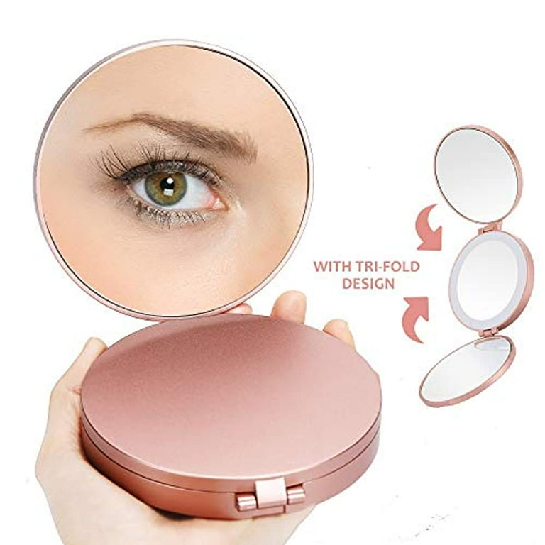 Lighted Travel Makeup Mirror 20x | Saubhaya Makeup