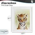 Stupell Industries Jungle Friends Baby Tiger White Framed Print Under ...