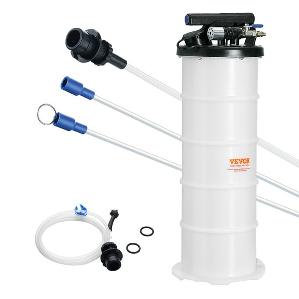 VEVOR Fluid Extractor, 1.74 Gallons (6.5 Liters), Pneumatic/Manual Oil ...