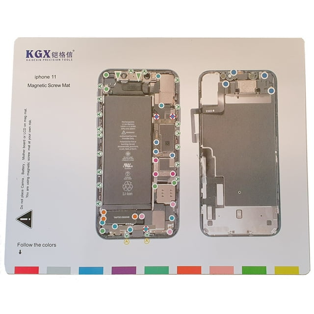 For iPhone 11 - Magnetic Screw Mat Phone Repair Disassembly Guide ...