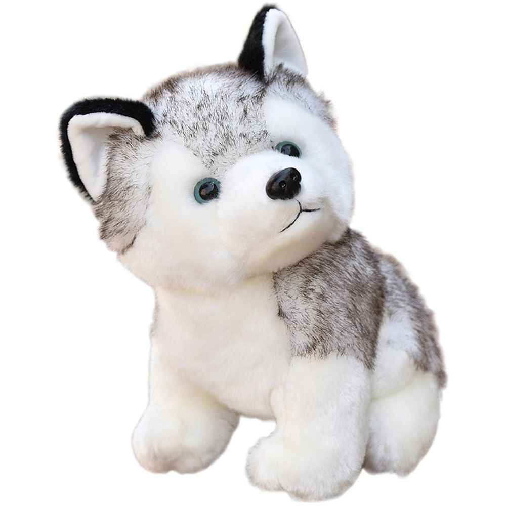 Soft Kawaii 20/25/30cm Realistic Simulation Husky Baby Toys Husky Dog ...