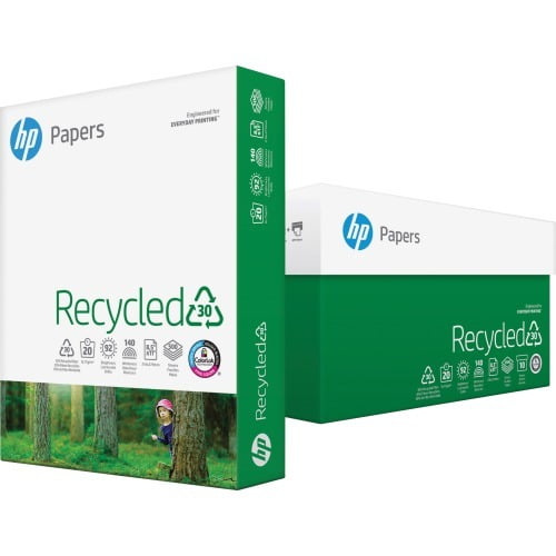 HP Recycled Paper - Letter - 8 1/2 x 11 - 20 lb Basis Weight - 5000 ...