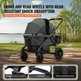 KFFKFF Multi-Terrain Wagon Stroller, Dual-Seating, Easily Foldable for ...