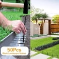 50 Pack Metal Landscape Stakes, 6 Inch Artificial Turf Spikes, 6 Gauge ...