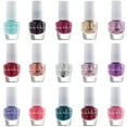 Nicole Miller 15 Piece Mini Nail Polish Set, Glossy & Glitter Shades ...