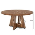 "Tribesigns Small 47"" Round Farmhouse Dining Table, Wood Kitchen Room ...
