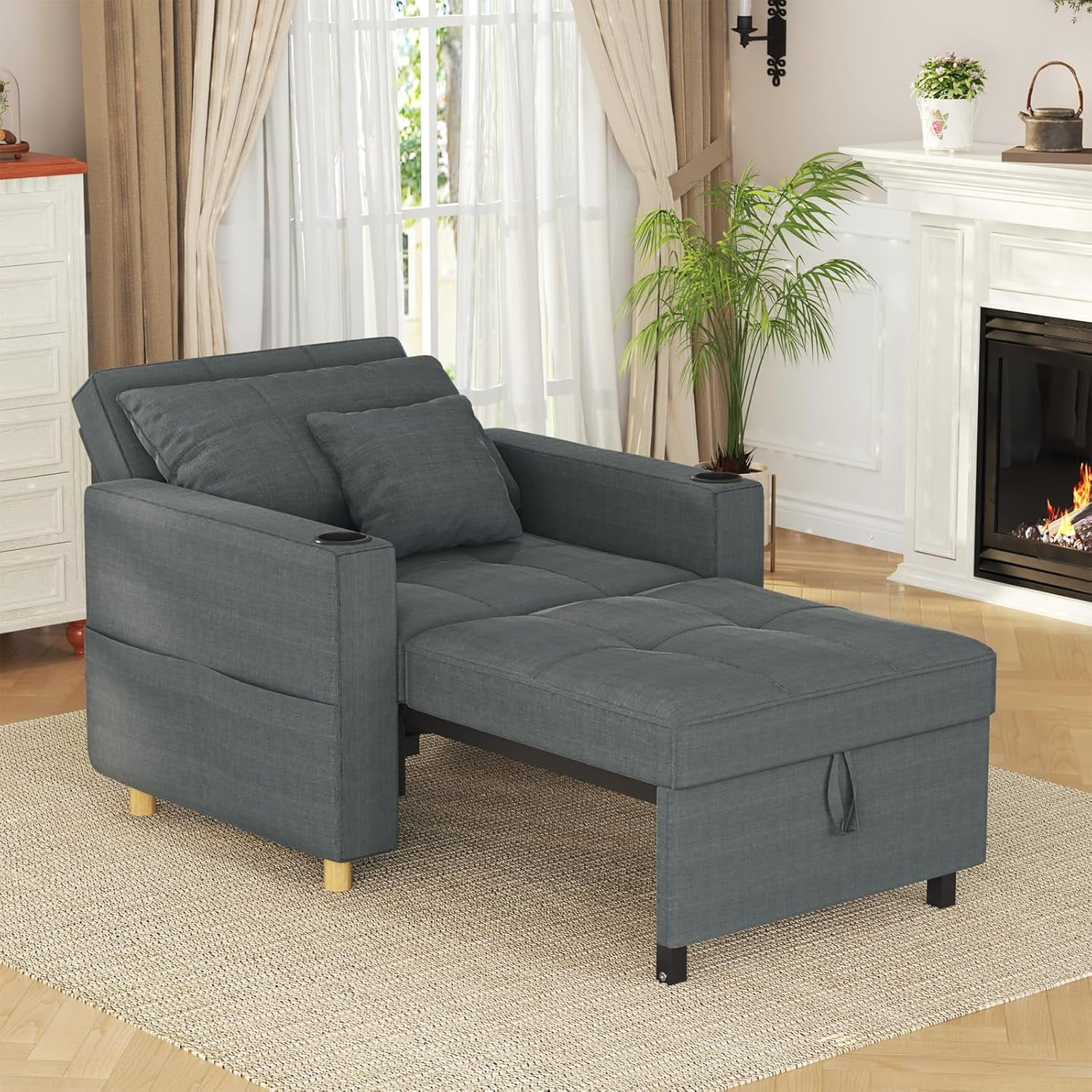 Click here for Aecojoy 3-In-1 Convertible Chair Bed Sleeper & Fut... prices