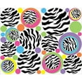 Multicolored Zebra Print Dot Wall Decals, 37 Zebra Circle / Dots Wall ...