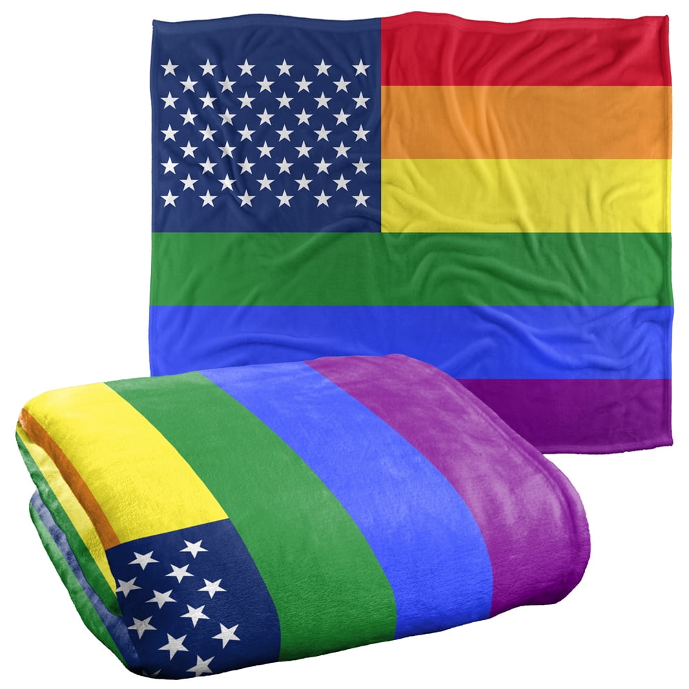 Rainbow American Flag Silky Touch Super Soft Throw Blanket, 50"x60 ...