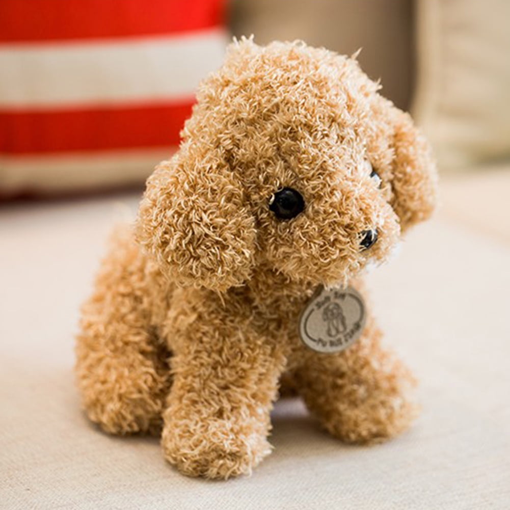 LIWEN Realistic Curly Plush Dog Puppy Stuffed Doll Home Sofa Car Decor ...