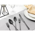 20-Piece Floral Stainless Steel Flatware Set for 4, Modern Cutlery Set ...