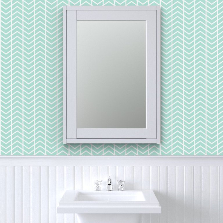 Mint Chevron Wallpaper