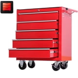 Seizeen Rolling Tool Boxes on Wheels, 5 Drawers Tool Chest Storage ...