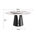 Artificial Stone Round Dining Table | Suitable for Large Family Meals with Turntable | Sintered ...