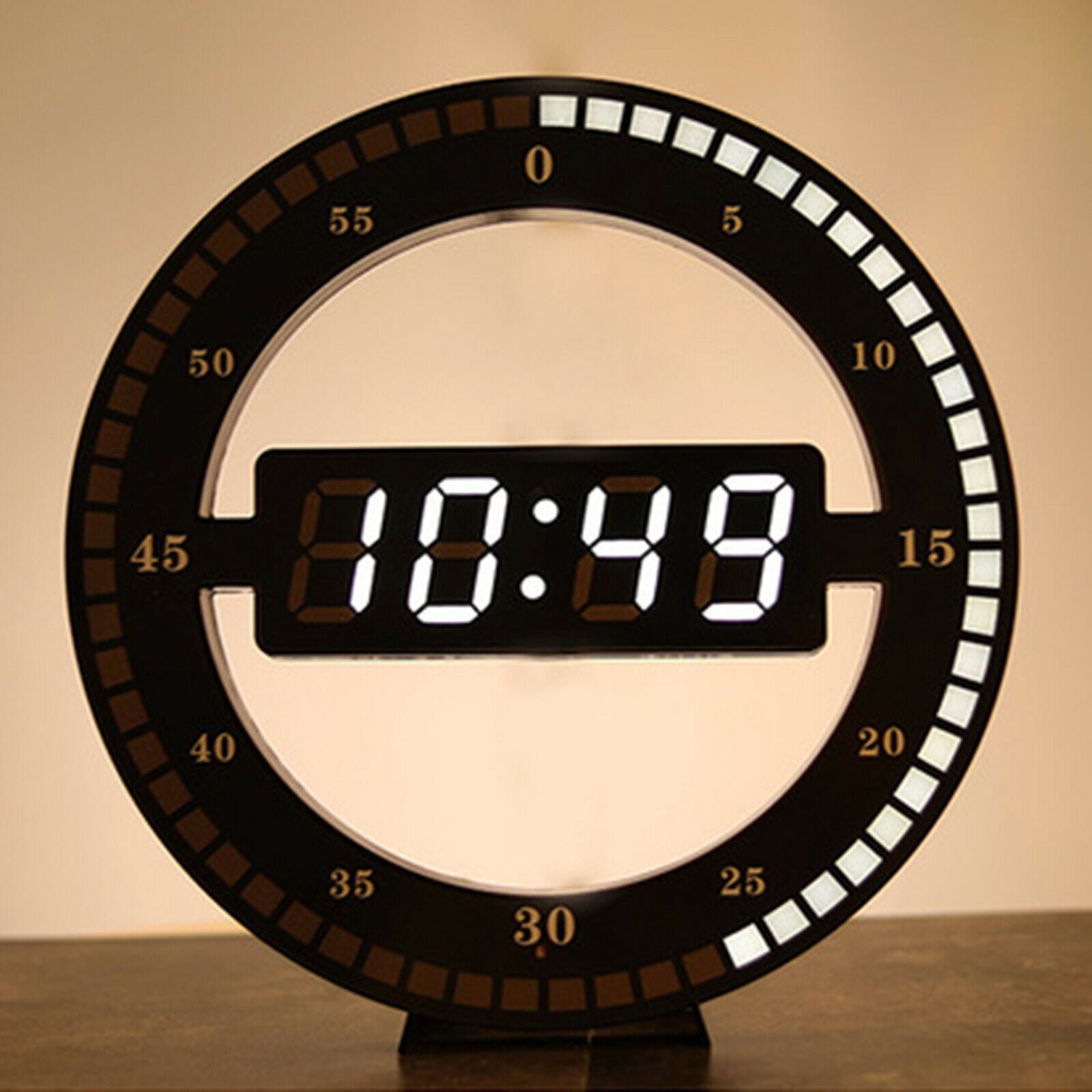 Miumaeov 12inch LED Wall Clock Low Noise Simple Design Electronic Light ...