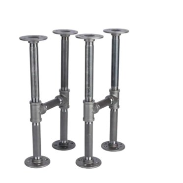 Pipe Decor Industrial Dining Steel Pipe Kitchen Table Kit, Bridge ...