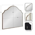 Kate and Laurel Leanna Glam Wide Horizontal Arch Wall Mirror, 32 x 28 ...