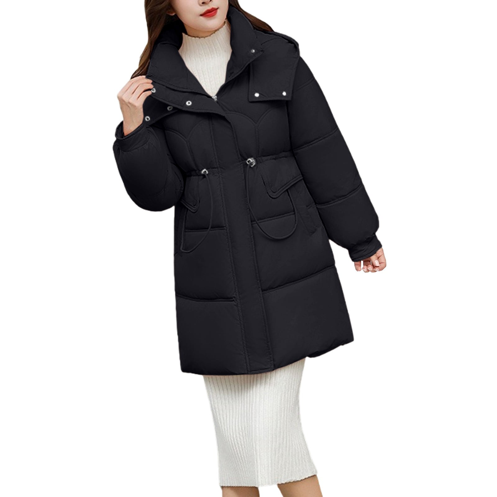 Click here for Quilted Jacket  Comdrip Womens Long Winter Puffer... prices