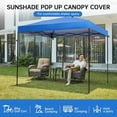 10×10FT Canopy Tent Replacement Top, Instant Pop Up Canopy Straight Leg ...