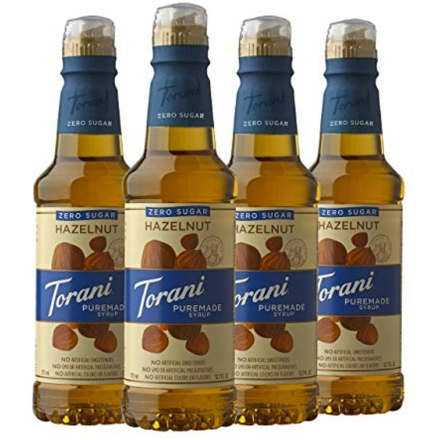 Torani Puremade Zero Sugar Syrup, Hazelnut, 12.7 Ounce Bottle (Pack Of ...