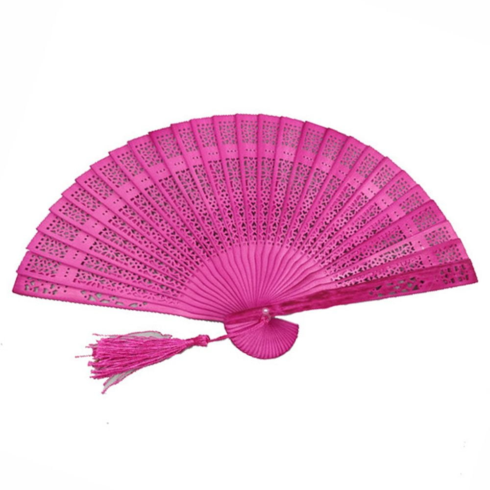 Retro Personalise Wedding Gifts Hand Carved Folding Wooden Folding Fan ...