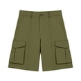 CAIVO Kids Boys Girls Button Elastic Waist Cargo Shorts Pull On Jogger ...