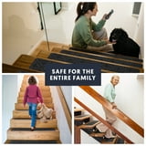 TreadSafe 15 Pack of Gray Non Slip Stair Treads for Indoors, 8"x30 ...