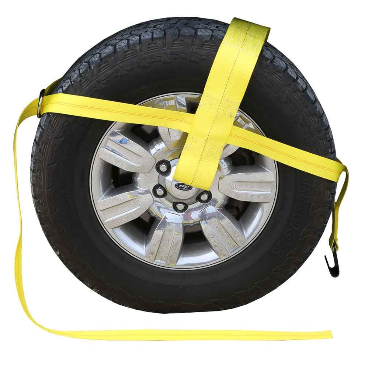 Yellow Adjustable Tow Dolly Strap with 4” Top Strap and Flat Hook ...