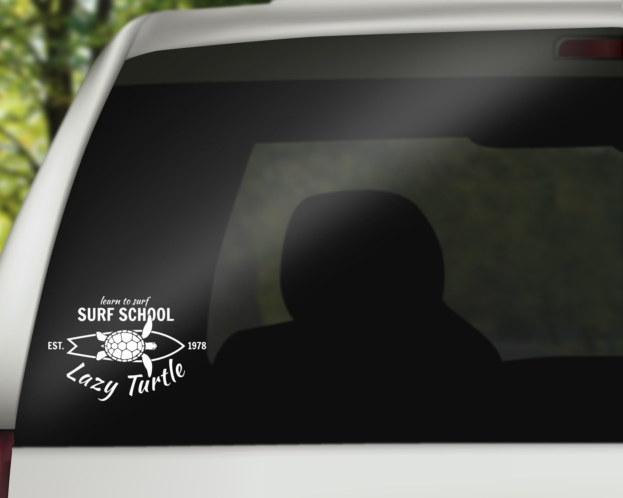 Learn to Surf Lazy Turtle Decal - Walmart.com