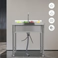 Dwellnix Stainless Steel Utility Sink, Free-standing and Folding, Multi ...