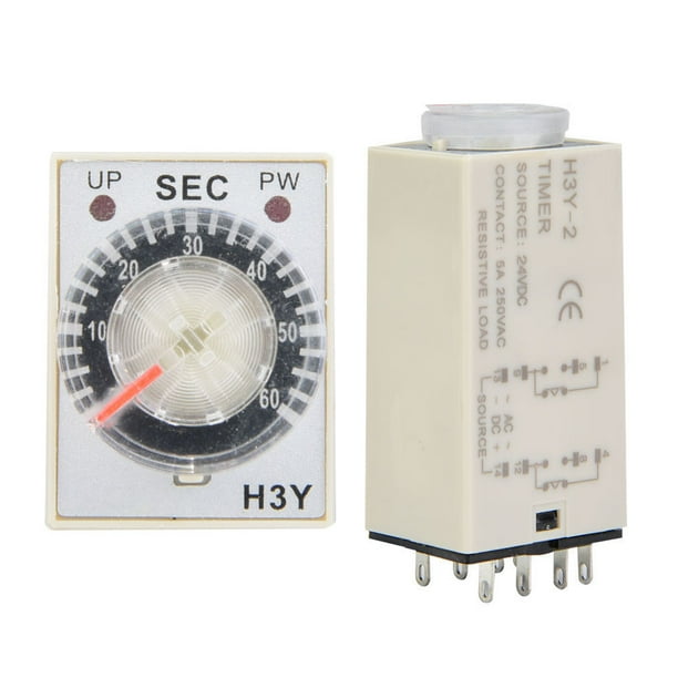 24Vdc, Delay Timer Power On Time Relay Pointer Control Delay Timer 8 ...