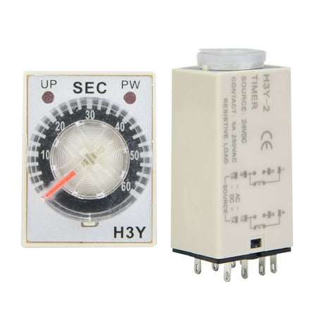 24Vdc, Delay Timer Power On Time Relay Pointer Control Delay Timer 8 ...