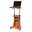 Safco Eastwinds Portrait Mobile Wood Computer Cart in Medium Cherry ...
