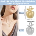 10Pcs 2 Colors 304 Stainless Steel Charm 3D Charm Mixed Color 11x8mm ...