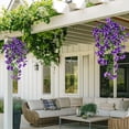 Virelaxpo Artificial Pansy Hanging Flowers Fade Resistant for Outdoor ...