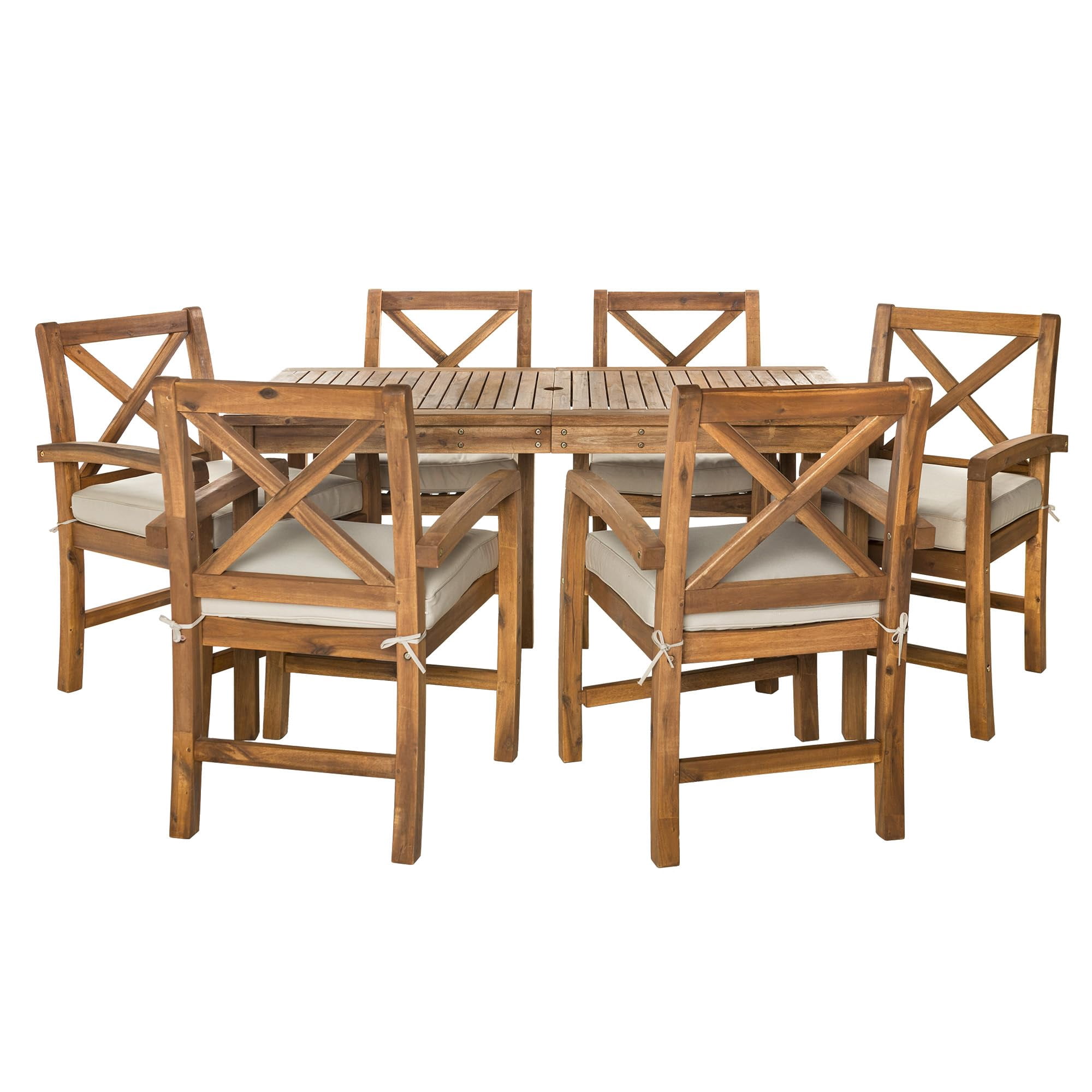 Click here for Pemberly Row Acacia Wood Patio 7-Piece Dining Set... prices