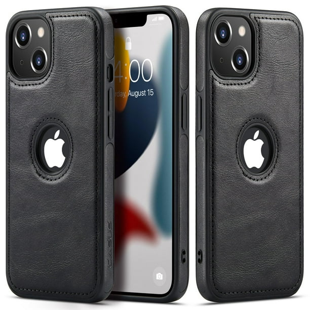 Casus Logo View Classic Slim Leather Case for iPhone 13 - Black ...