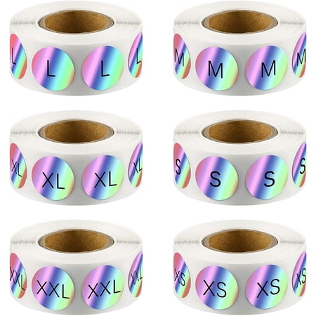 3000 Pieces Clothing Size Round Stickers Round Clothing Self-Adhesive ...